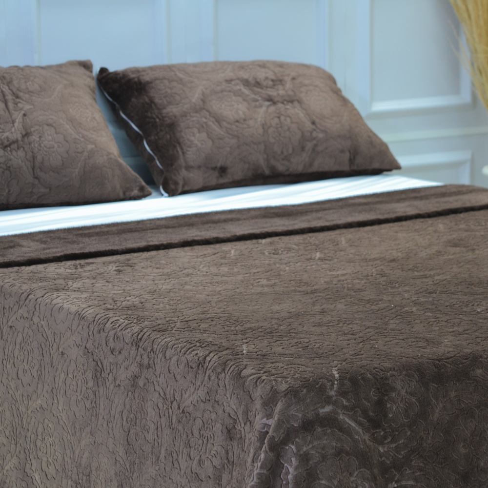 Manta de Microfibra Queen Antialérgica Soft Alto-relevo Floral 2,40m x ...